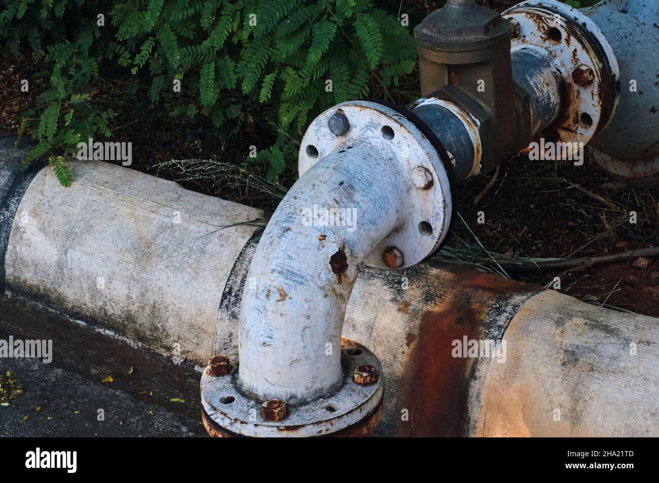 Rusty metal pipe and valve Stock Photo - Alamy