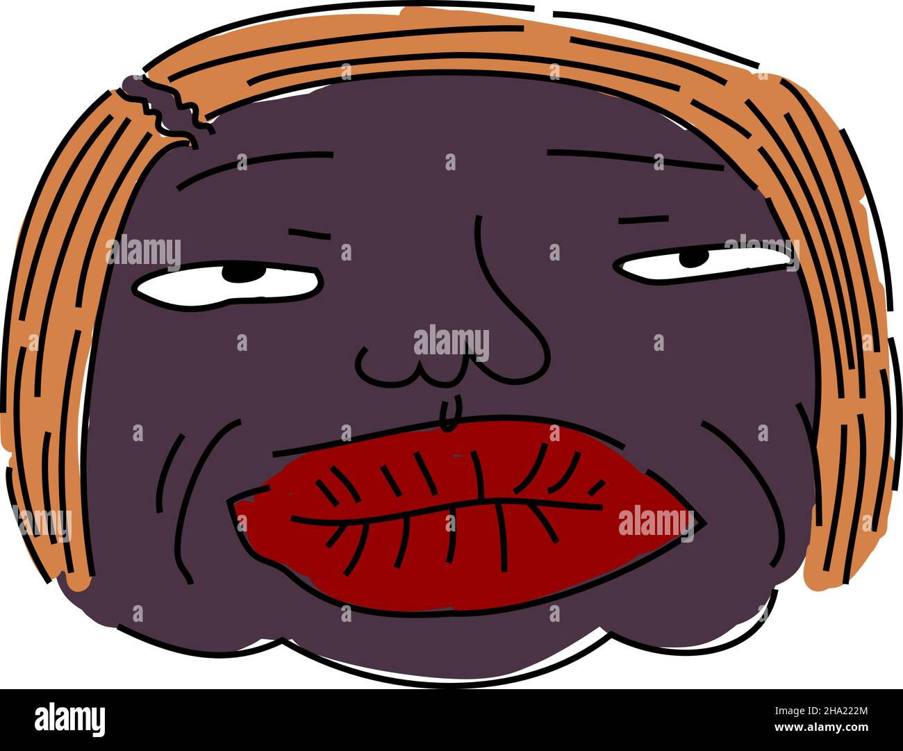 This is a illustration of Funny uncle aunt face Stock Vector Image ...