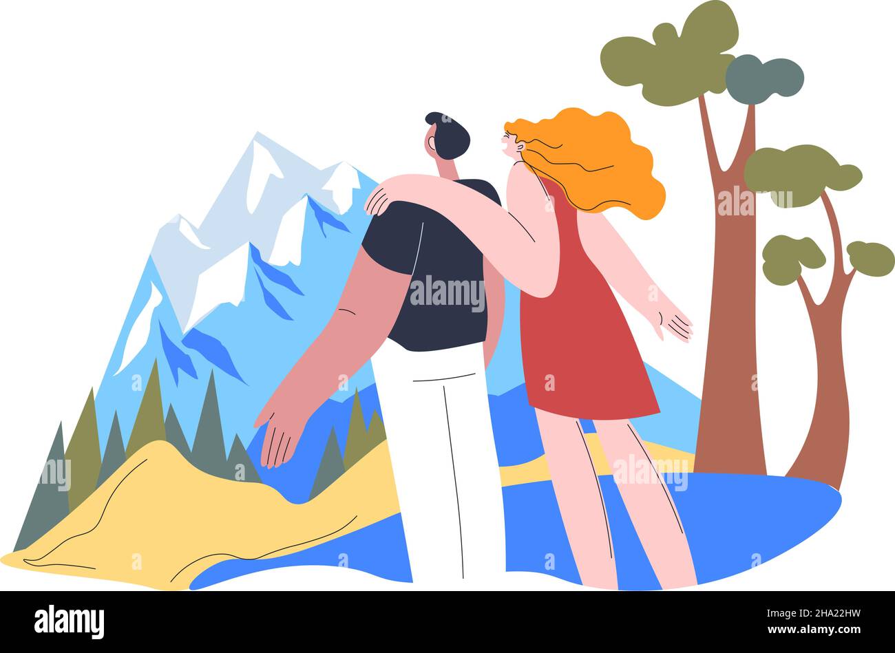 Cliff top view views Stock Vector Images - Alamy