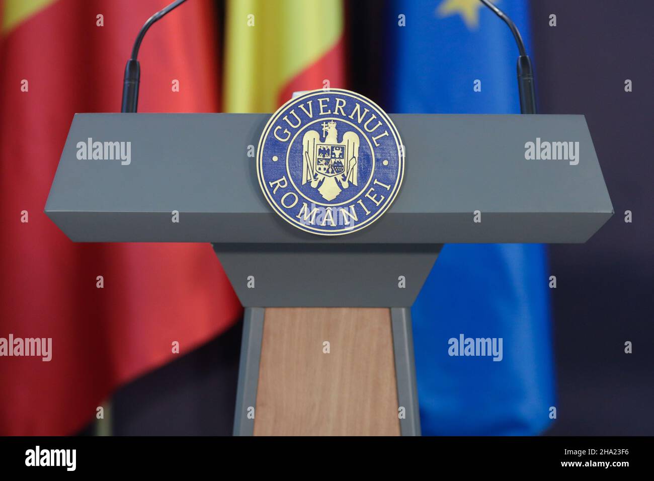 Bucharest, Romania - December 9, 2021: Details with the Romanian ...