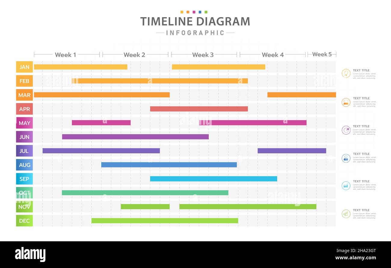 Infographic template for business. 12 Months modern Timeline diagram ...
