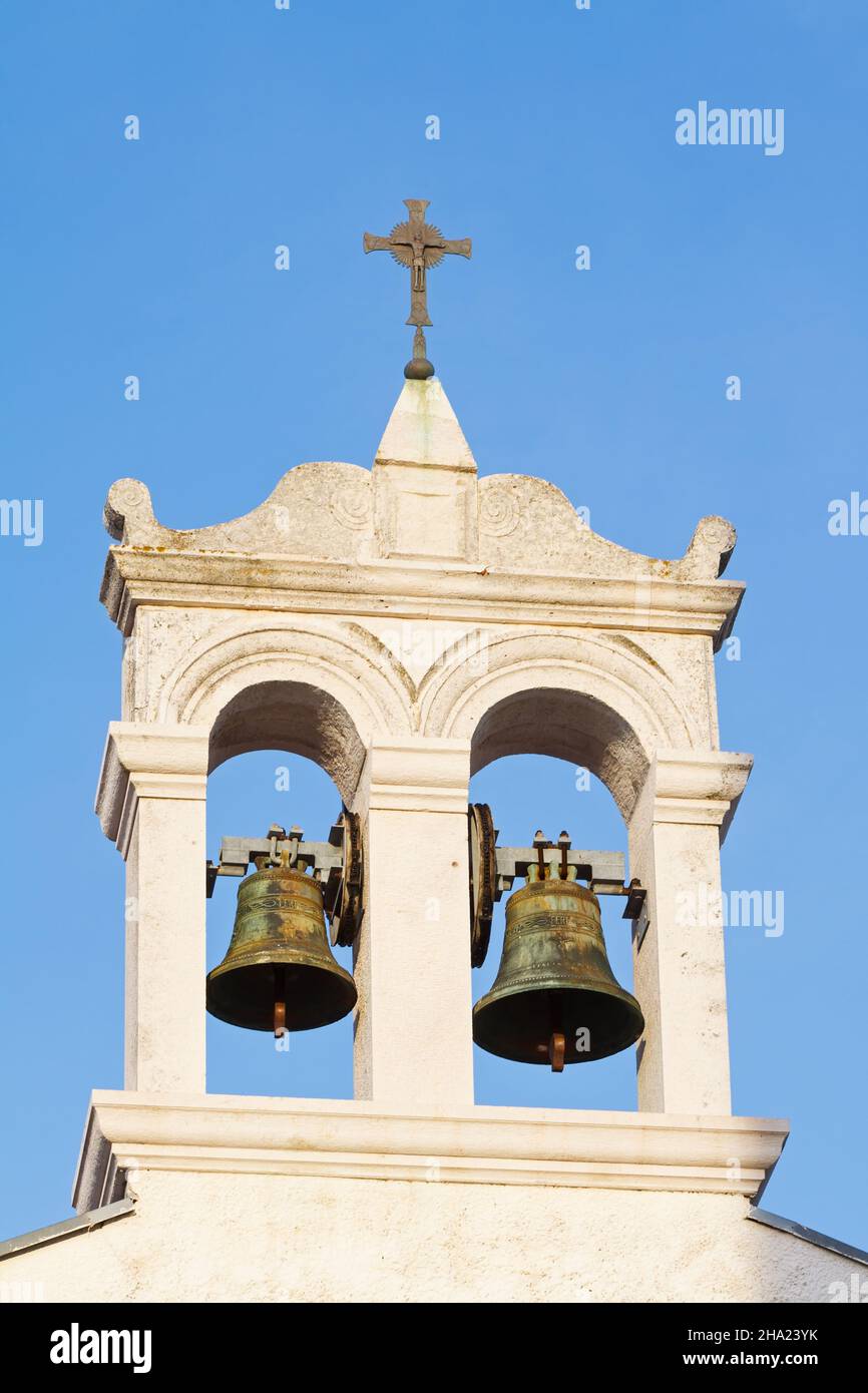 Picture of a church with bells in the tower Stock Photo - Alamy