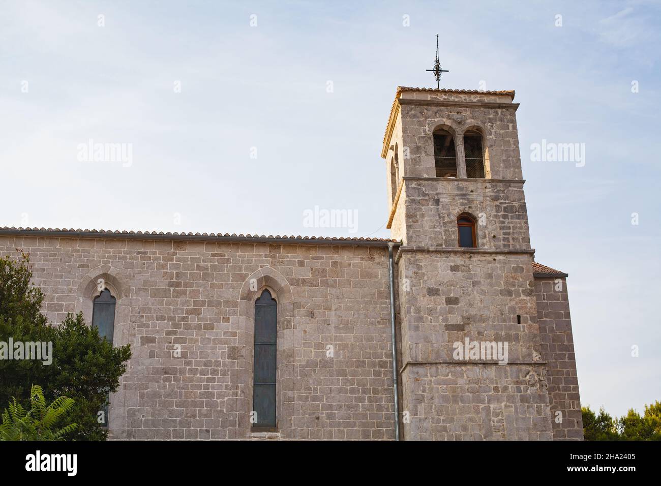 Picture of a church with bells in the tower Stock Photo - Alamy