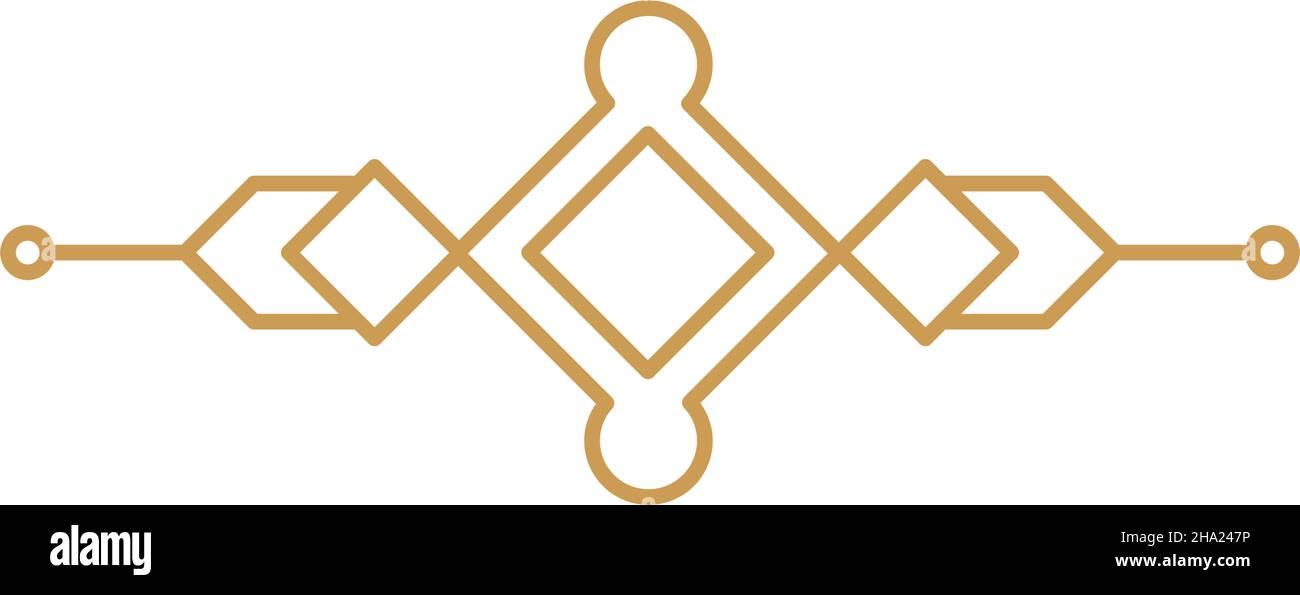 golden divider art deco icon Stock Vector Image & Art - Alamy