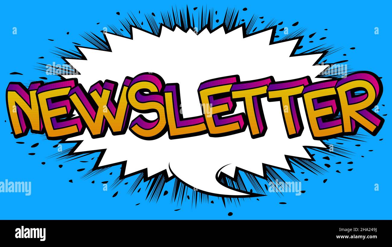 Sending newsletter on internet. Business marketing campaign. Comic book ...