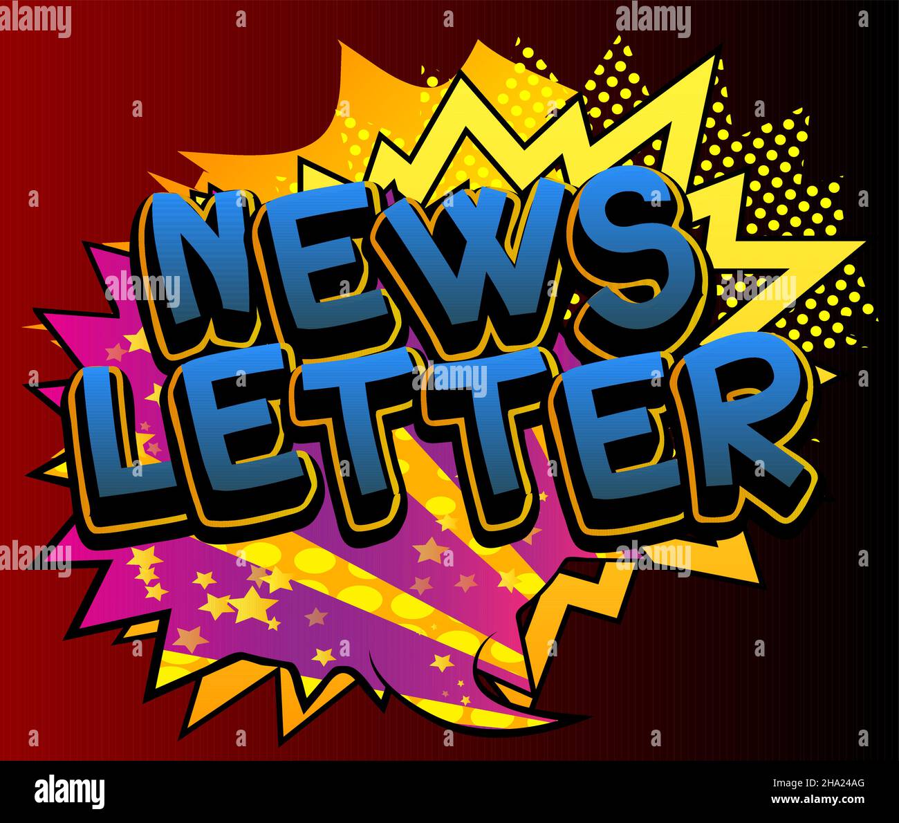 Sending newsletter on internet. Business marketing campaign. Comic book ...