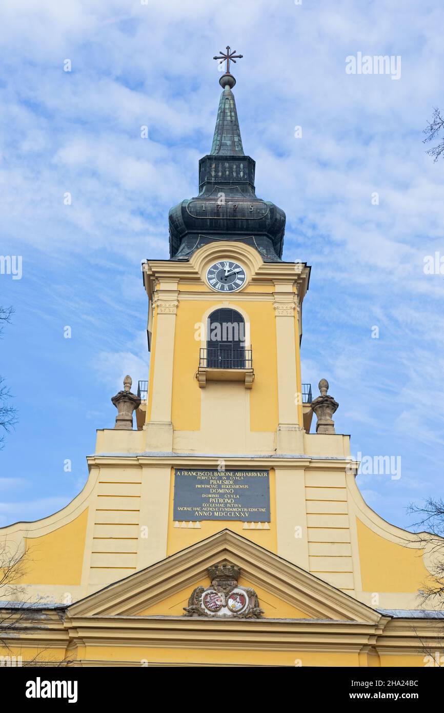 Picture of a church with bells in the tower Stock Photo - Alamy