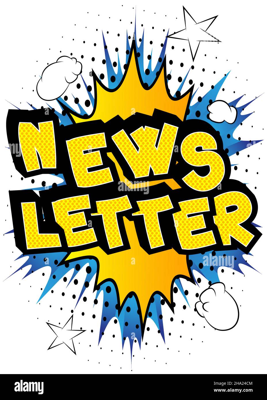 Sending newsletter on internet. Business marketing campaign. Comic book ...