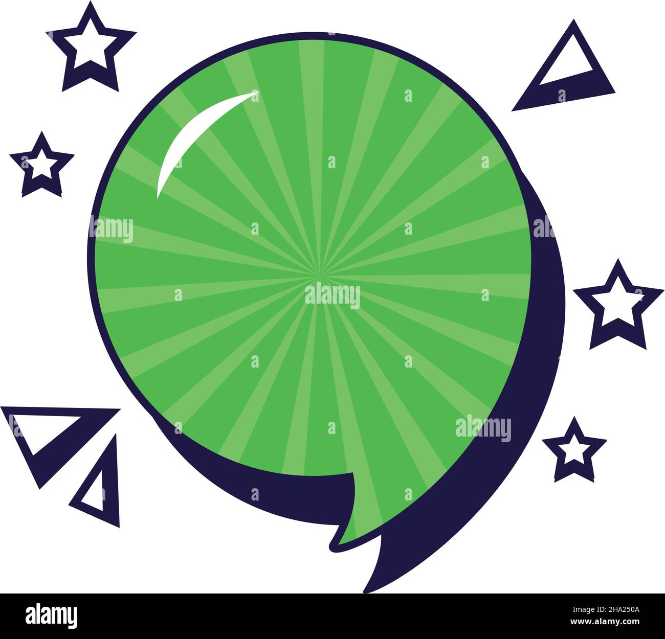 green speech bubble pop art style Stock Vector Image & Art - Alamy