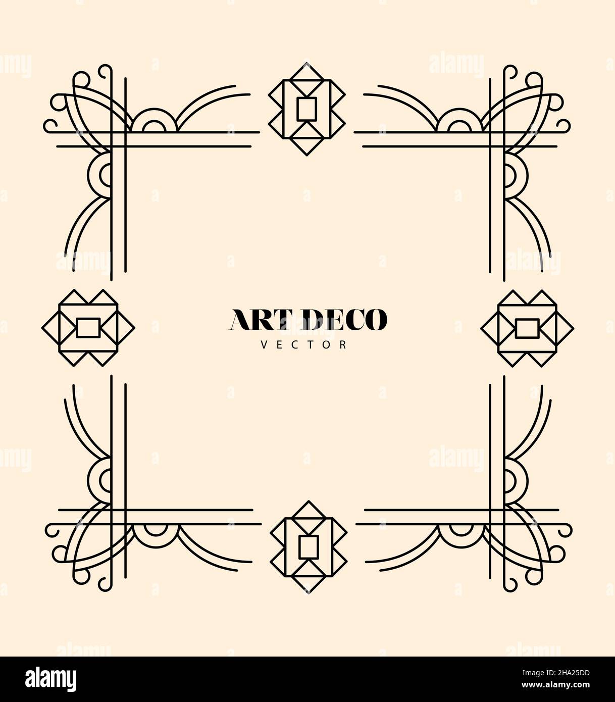 art deco square frame icon Stock Vector Image & Art - Alamy