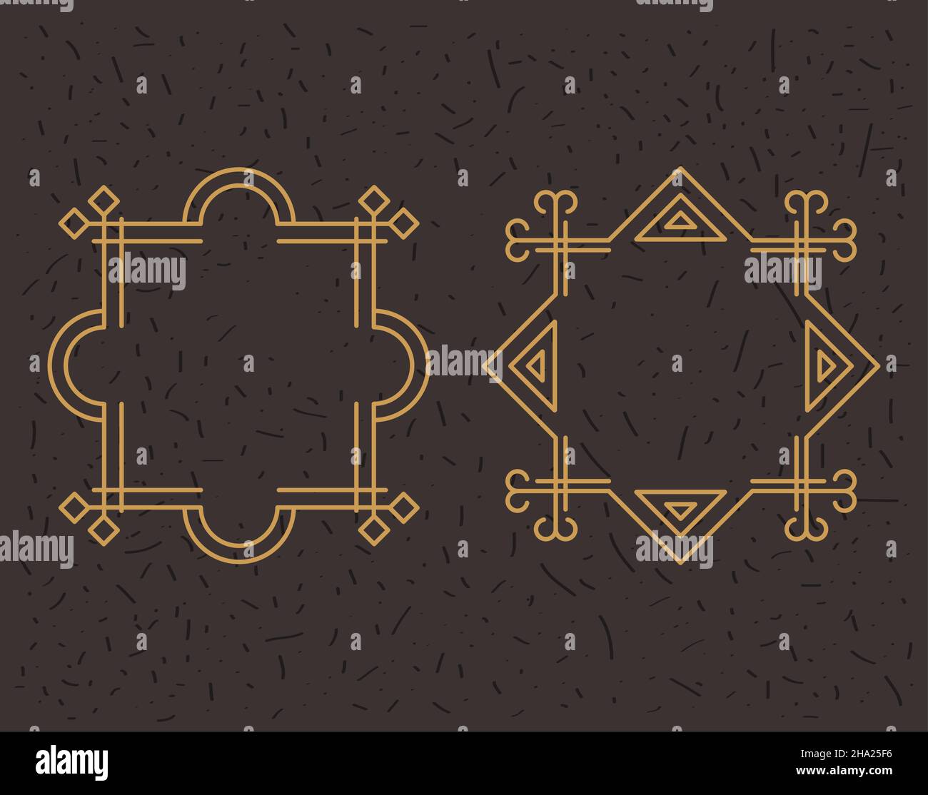 two art deco pair frames Stock Vector Image & Art - Alamy