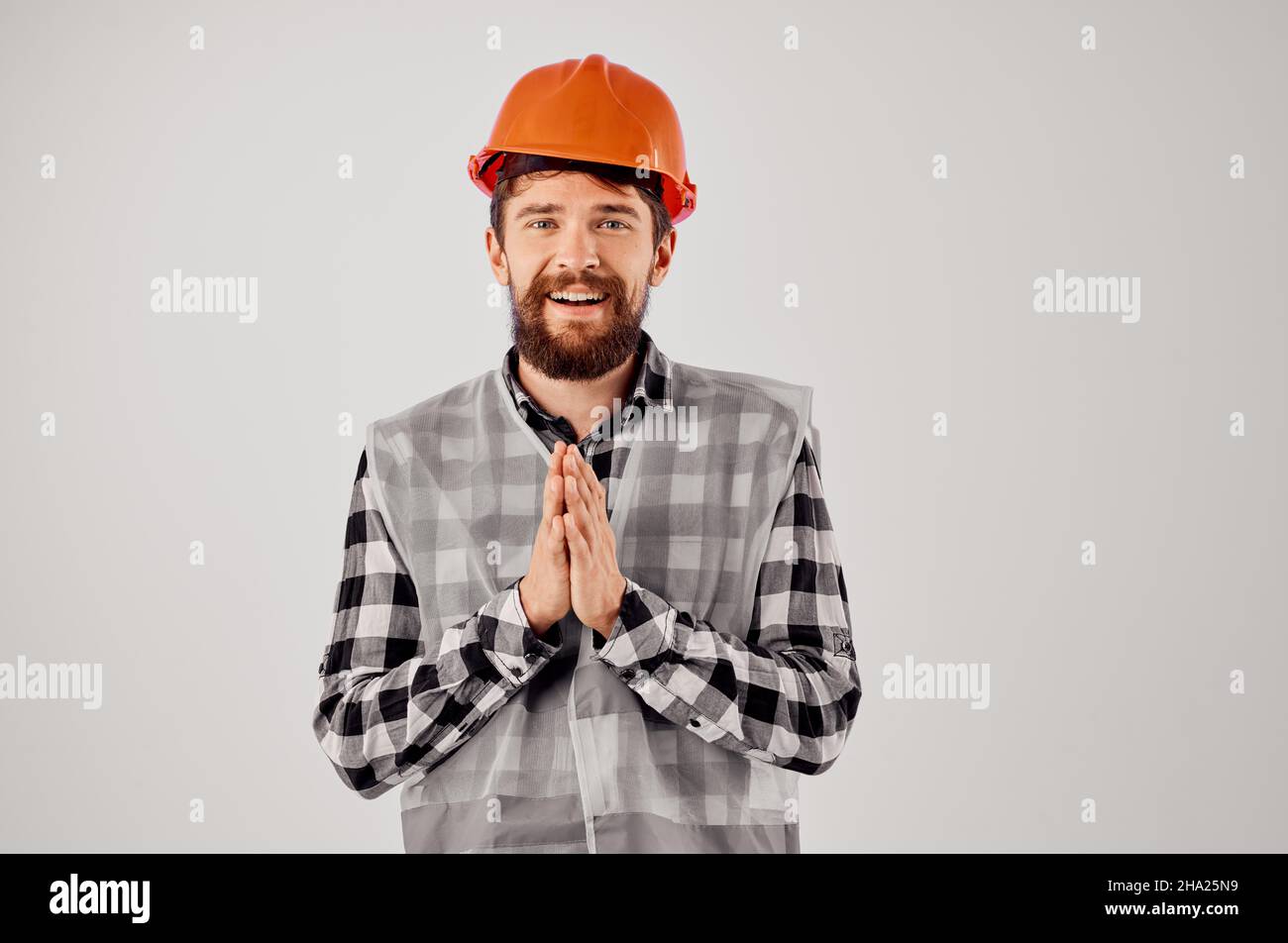 engineer with documents and drawings blueprints studio industry Stock ...