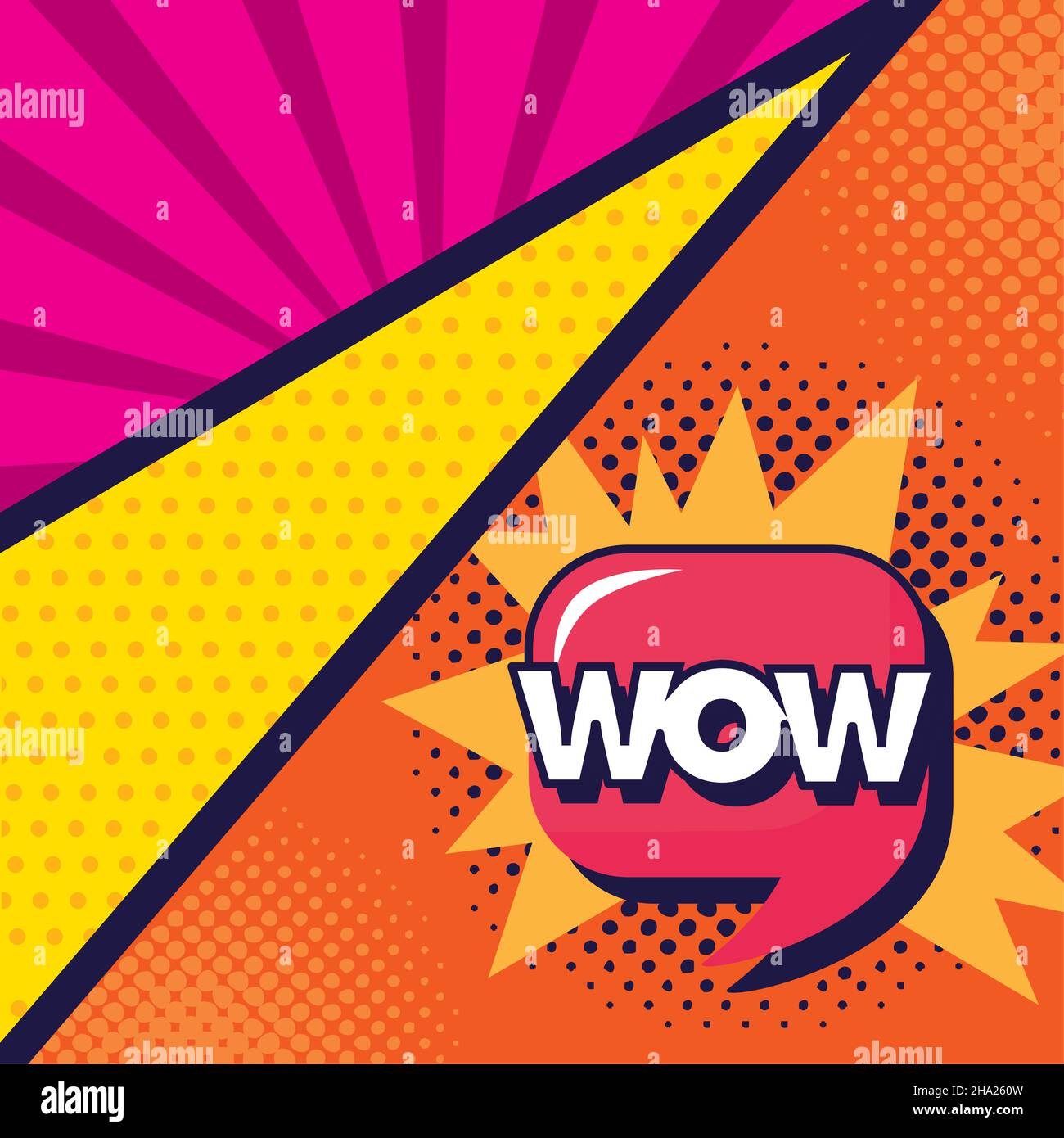 wow expression pop art style Stock Vector Image & Art - Alamy