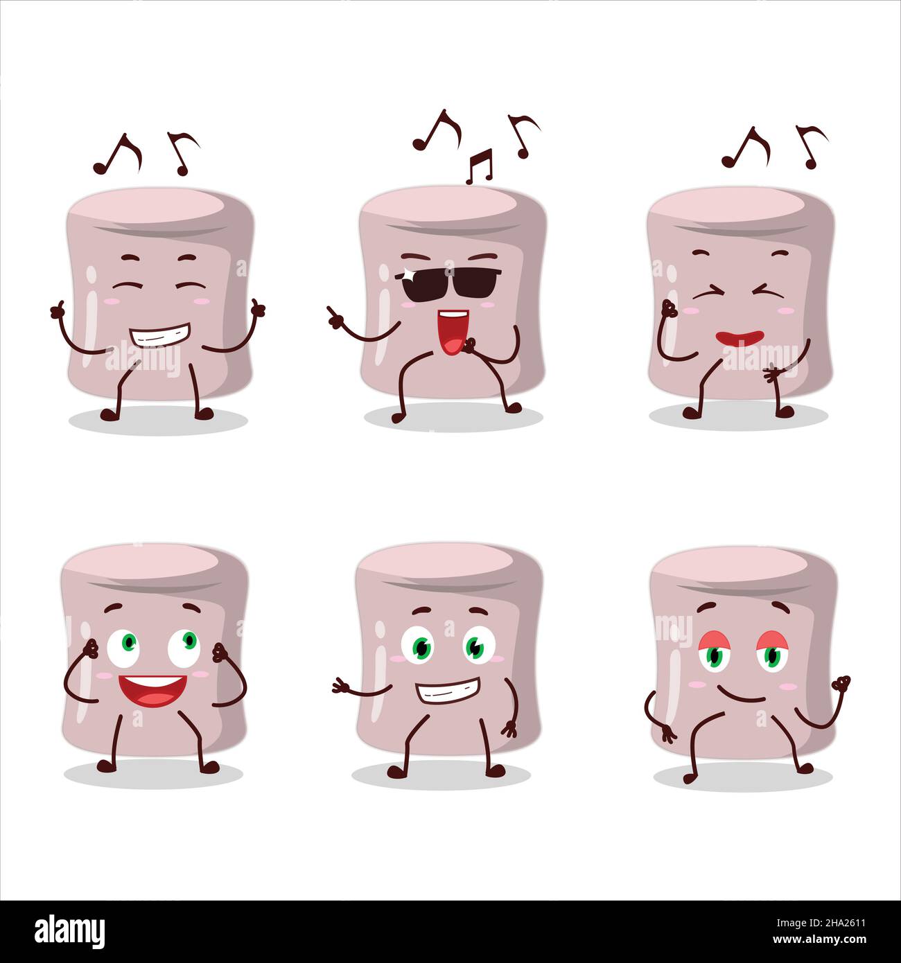 An image of strawberry marshmallow dancer cartoon character enjoying ...