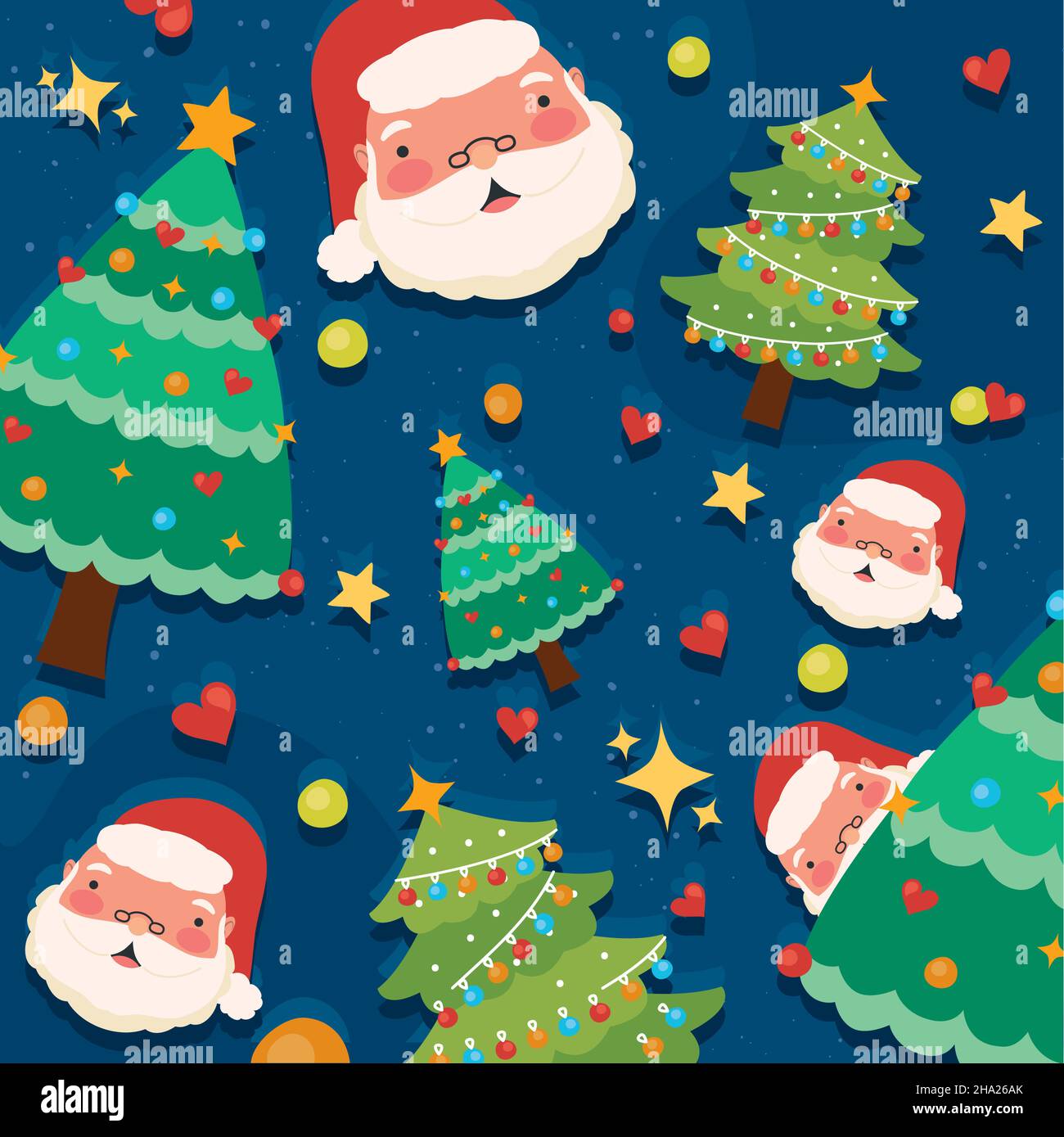 Merry christmas pattern santas Stock Vector Images - Alamy