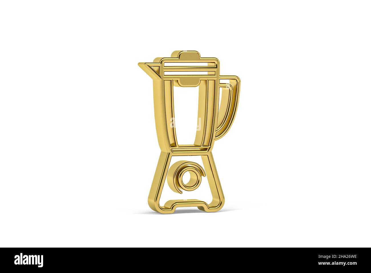 Golden 3d blender icon isolated on white background - 3d render Stock ...