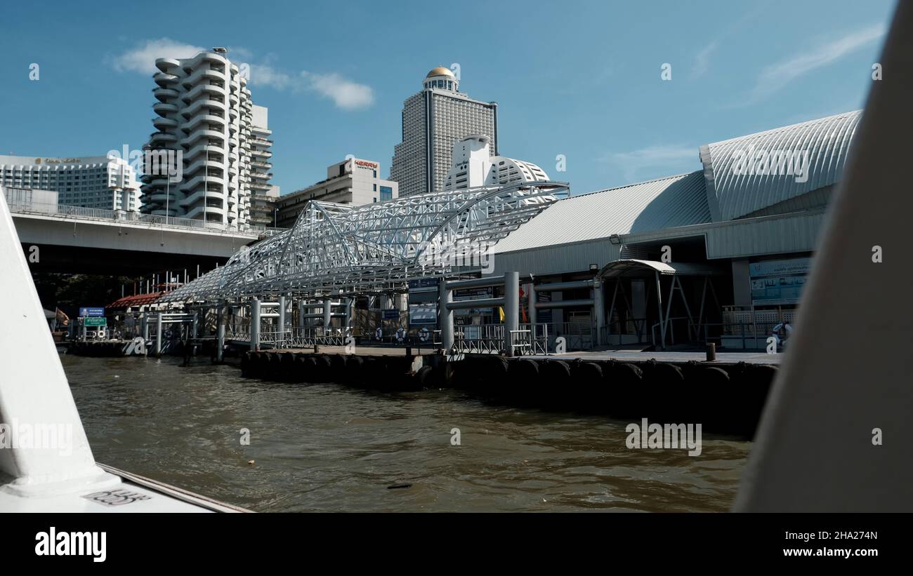 Under Construction The New Sathorn Pier on the Chao Phraya River ...