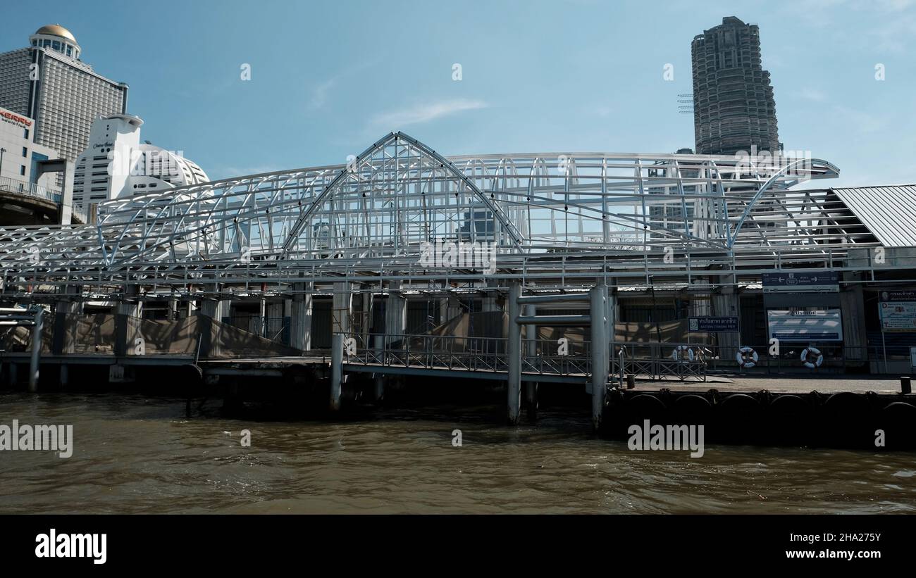 Under Construction The New Sathorn Pier on the Chao Phraya River ...