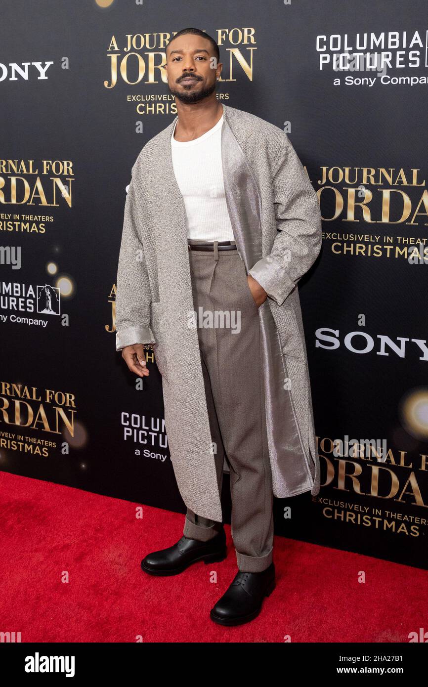 New York, USA. 09th Dec, 2021. Michael B. Jordan attends the world ...
