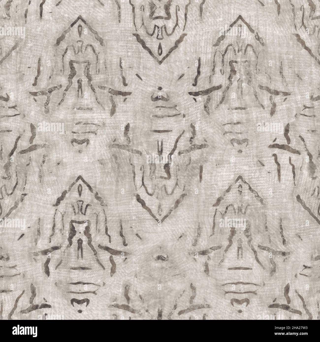 Seamless tan brown grungy tribal neutral rug motif surface pattern ...