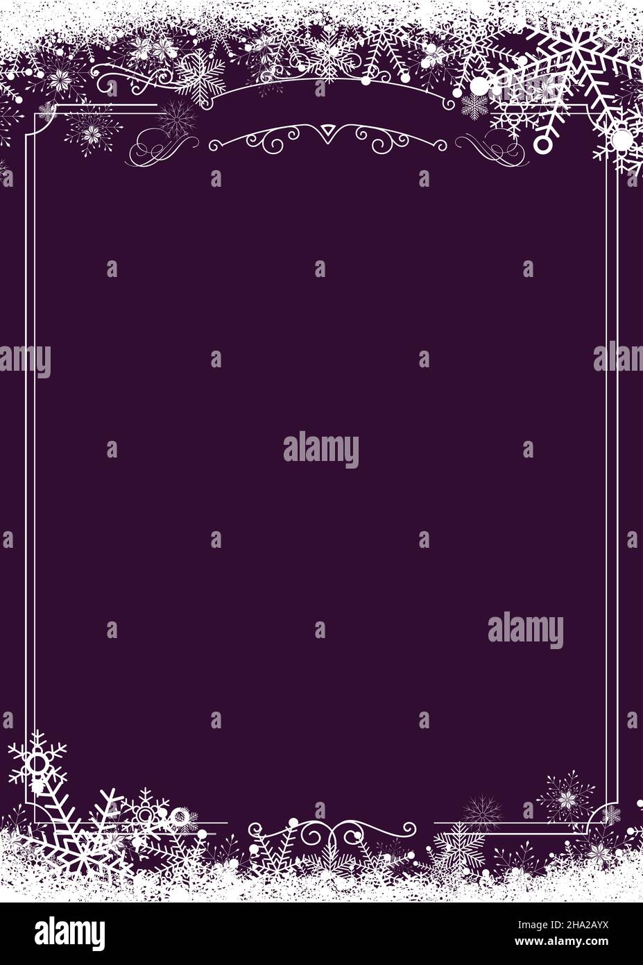 The winter Christmas gradient purple blank background with snowflake ...