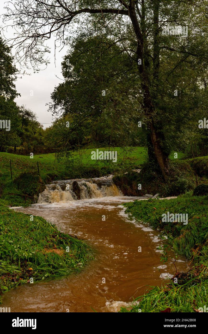 Occasional storm stream in Asturias Stock Photo - Alamy