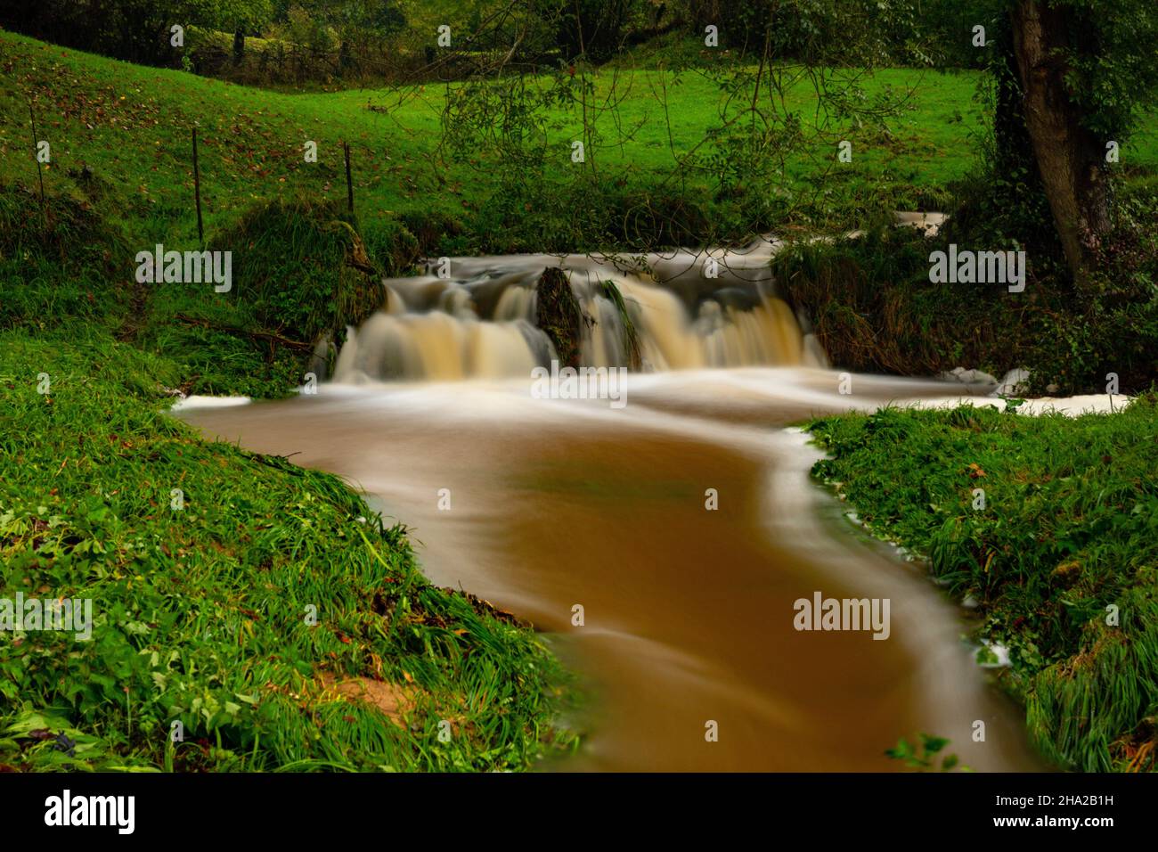 Occasional storm stream in Asturias Stock Photo - Alamy