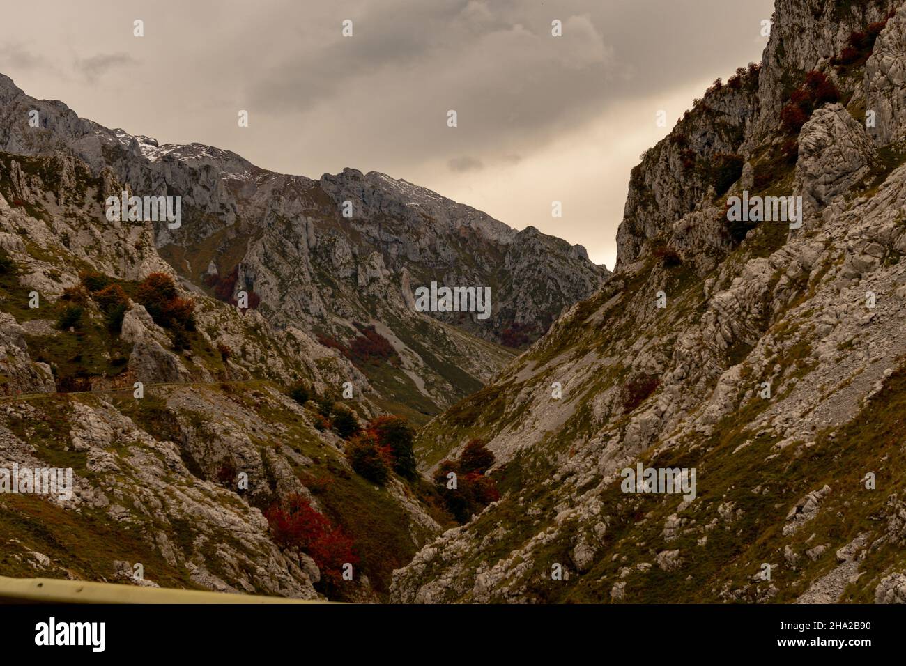 Valley of the River Duje in Tielve in the Picos de Europa Stock Photo ...