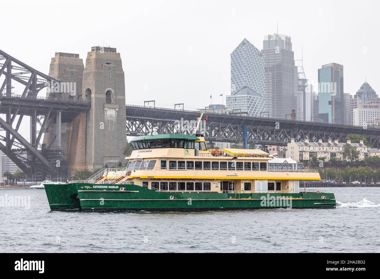 Sydney emerald class ferry the MV Catherine Hamlin on Sydney harbour ...