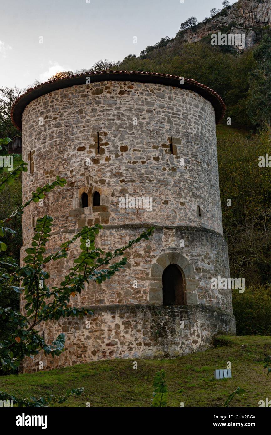 Proaza palace tower in Asturias Stock Photo - Alamy