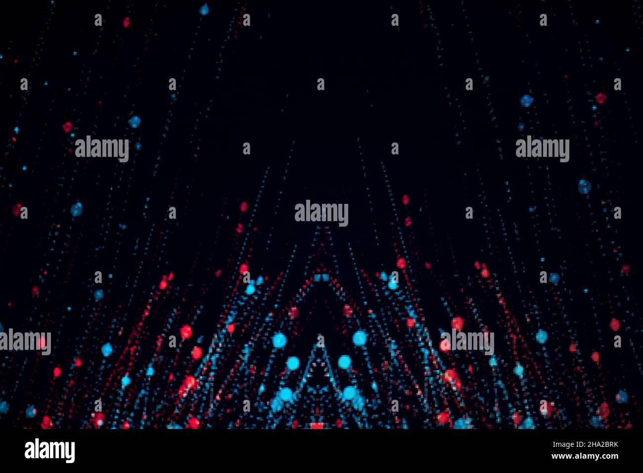 Close-up of big illuminated led screen. Horizontal digital theme poster ...