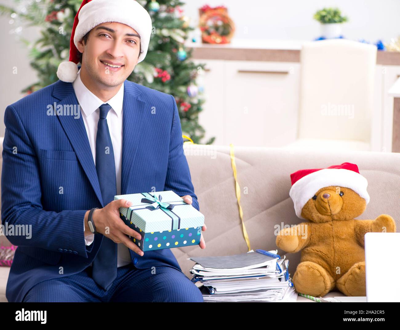 The busy employee working from home Stock Photo - Alamy