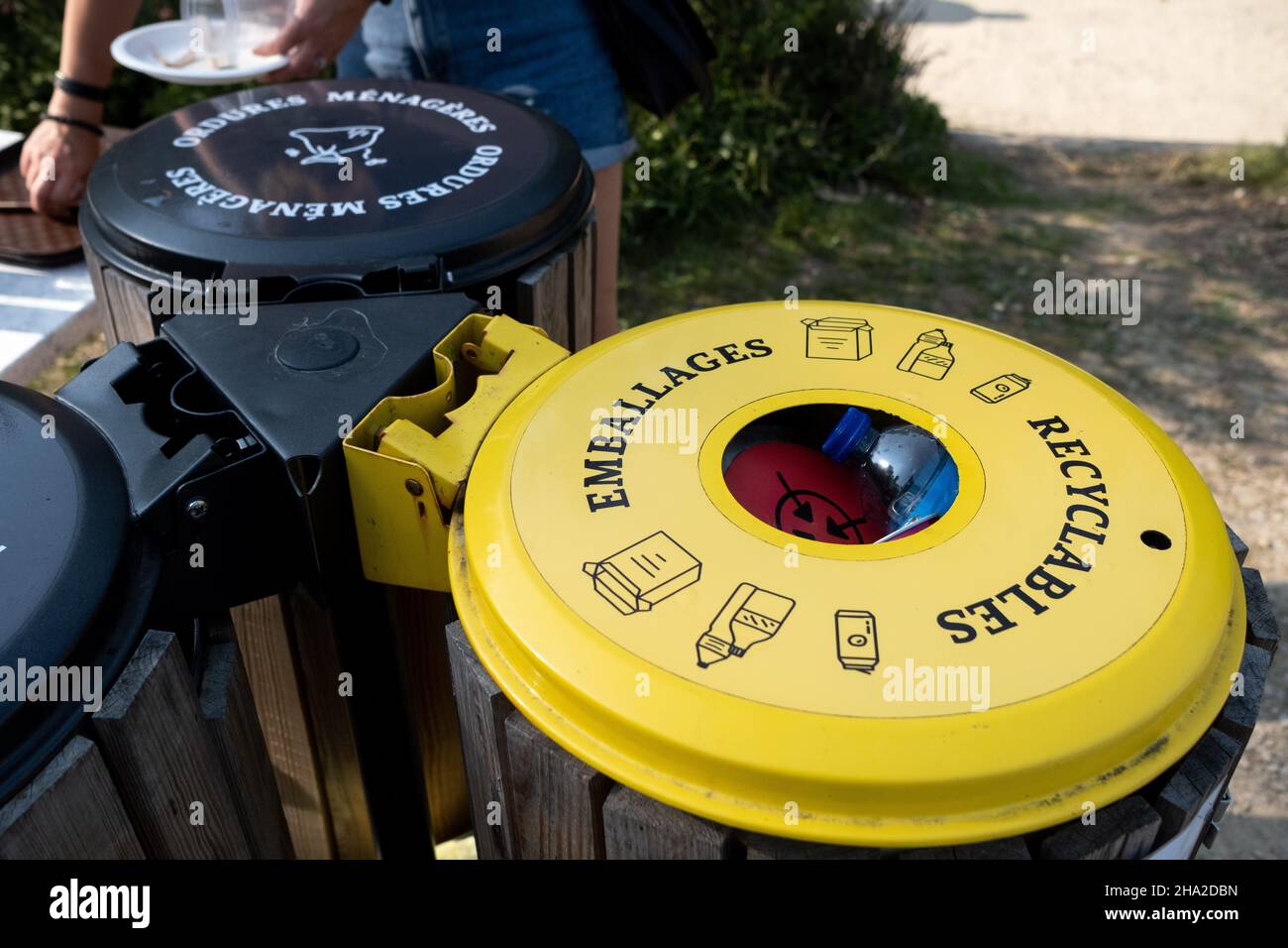 France, Brittany, September 2020. Illustration of daily life in ...