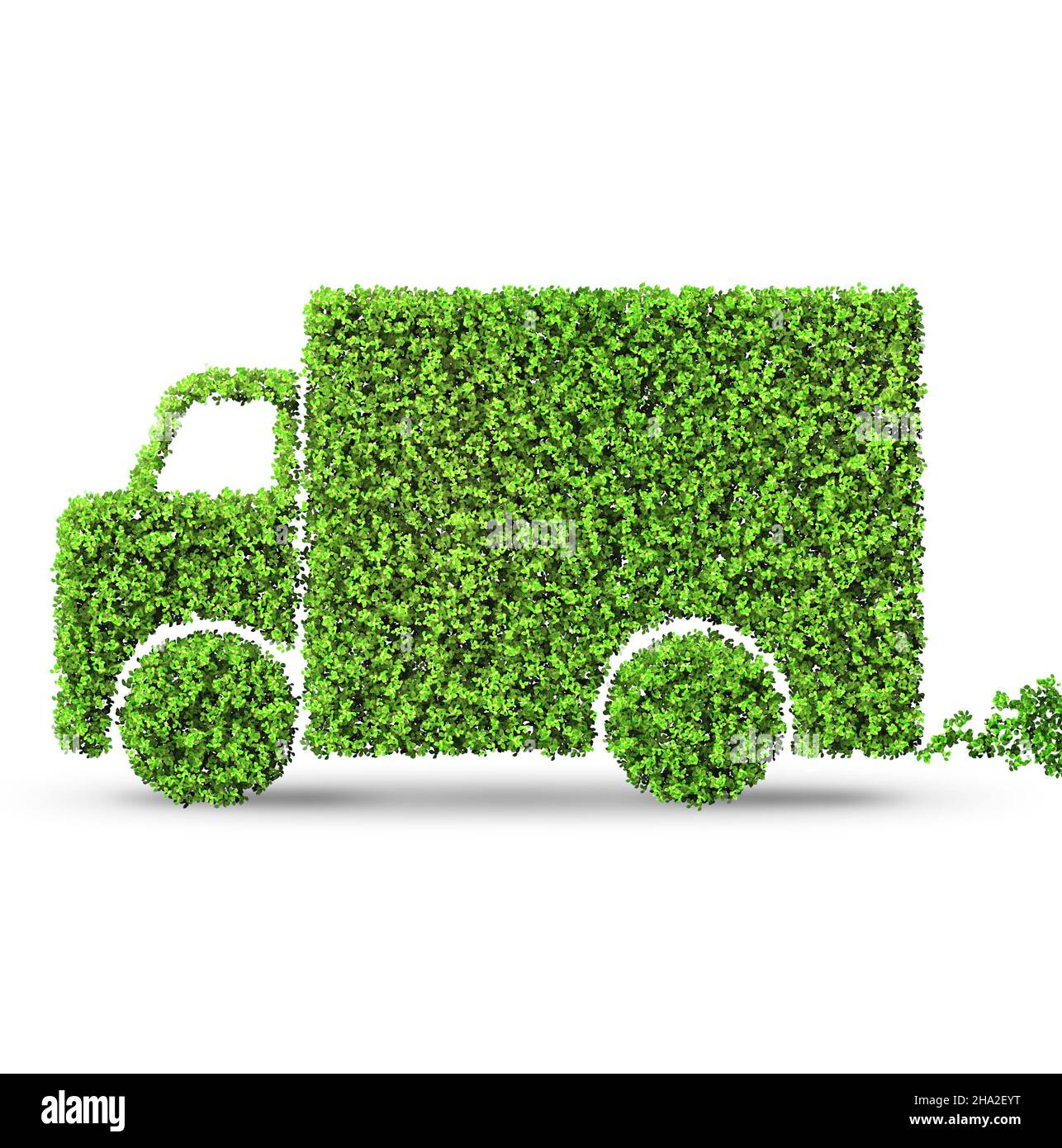 The concept of clean fuel and eco friendly cars - 3d rendering Stock ...