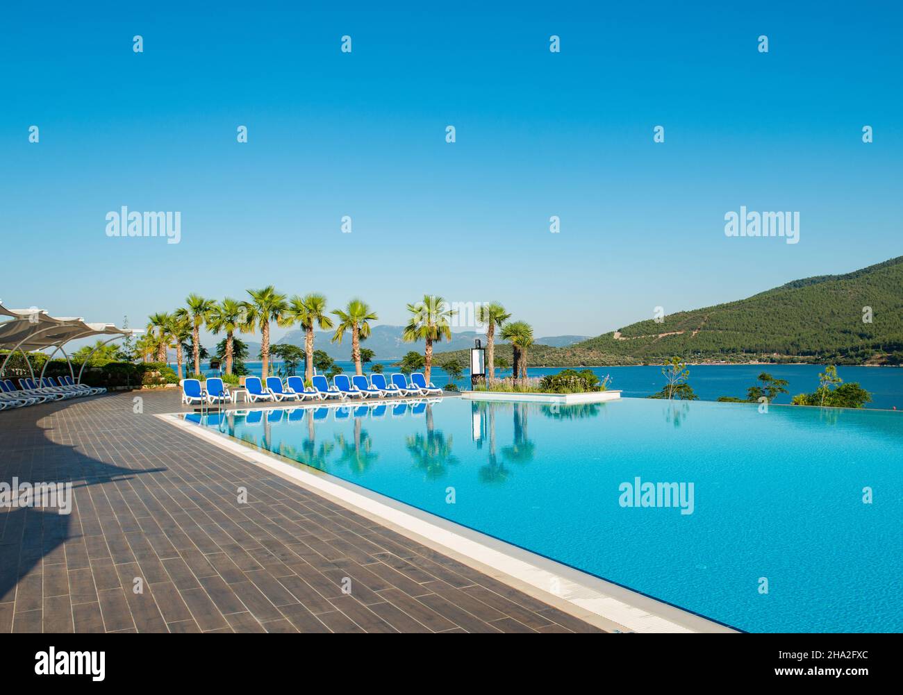 The nice swimming pool outdoors on bright summer day Stock Photo - Alamy