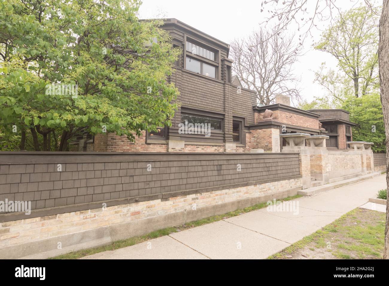 Oak Park Chicago Illinois Frank Lloyd Wright Home and Studio Stock ...