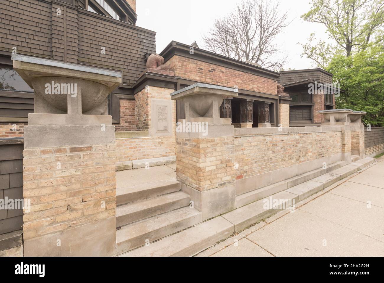 Oak Park Chicago Illinois Frank Lloyd Wright Home and Studio Stock ...