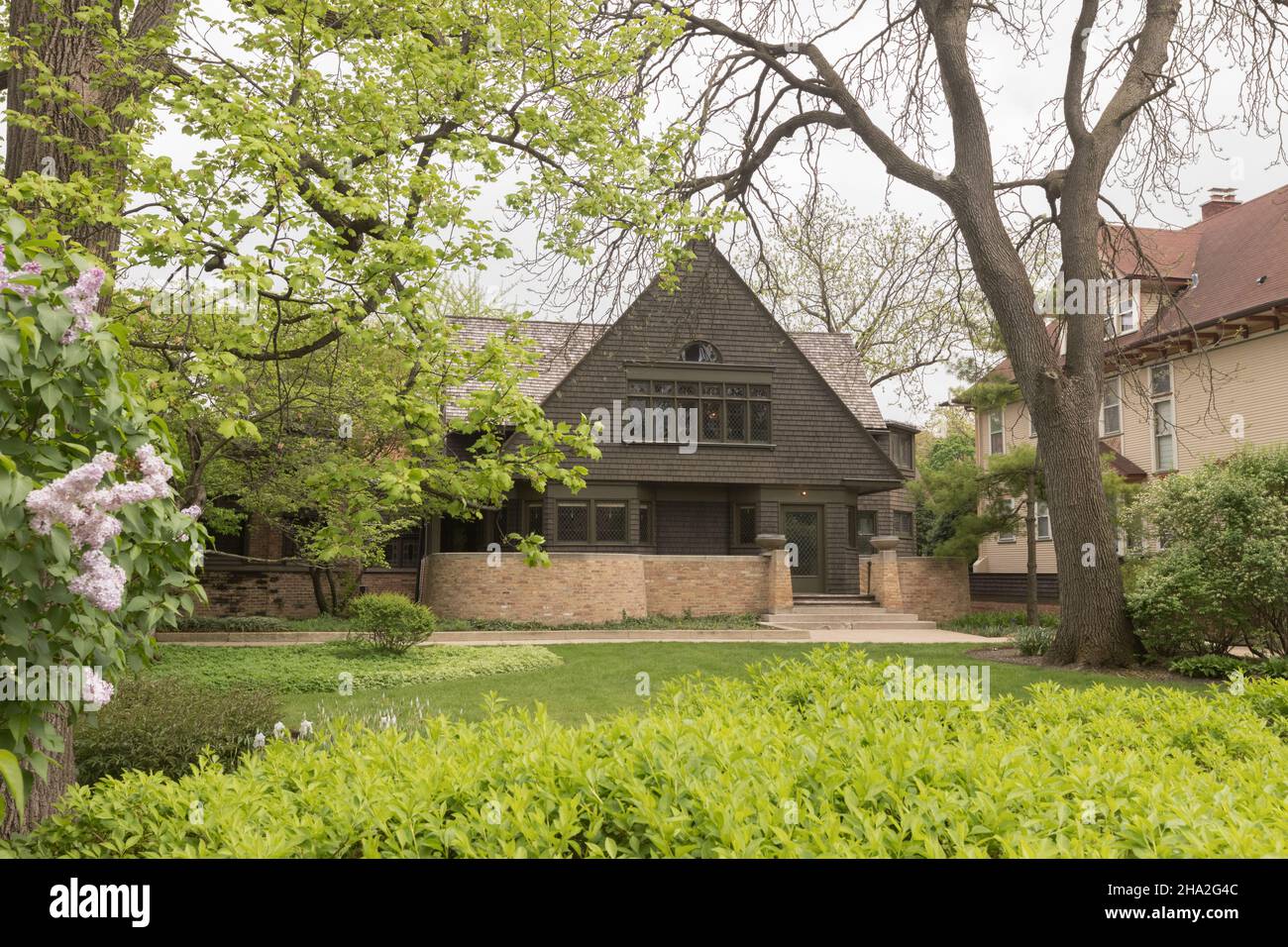 Oak Park Chicago Illinois Frank Lloyd Wright Home and Studio Stock ...