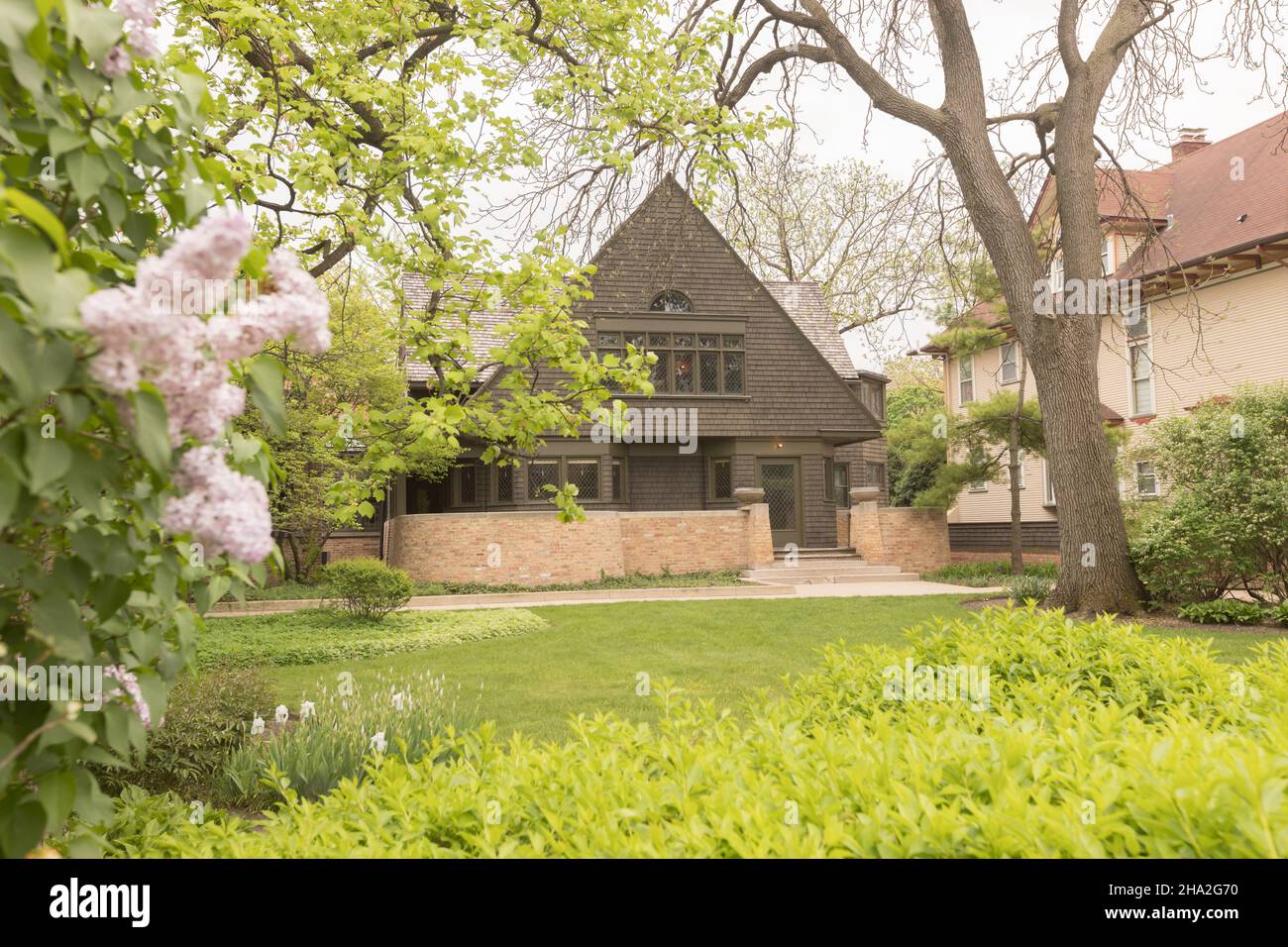 Oak Park Chicago Illinois Frank Lloyd Wright Home and Studio Stock ...