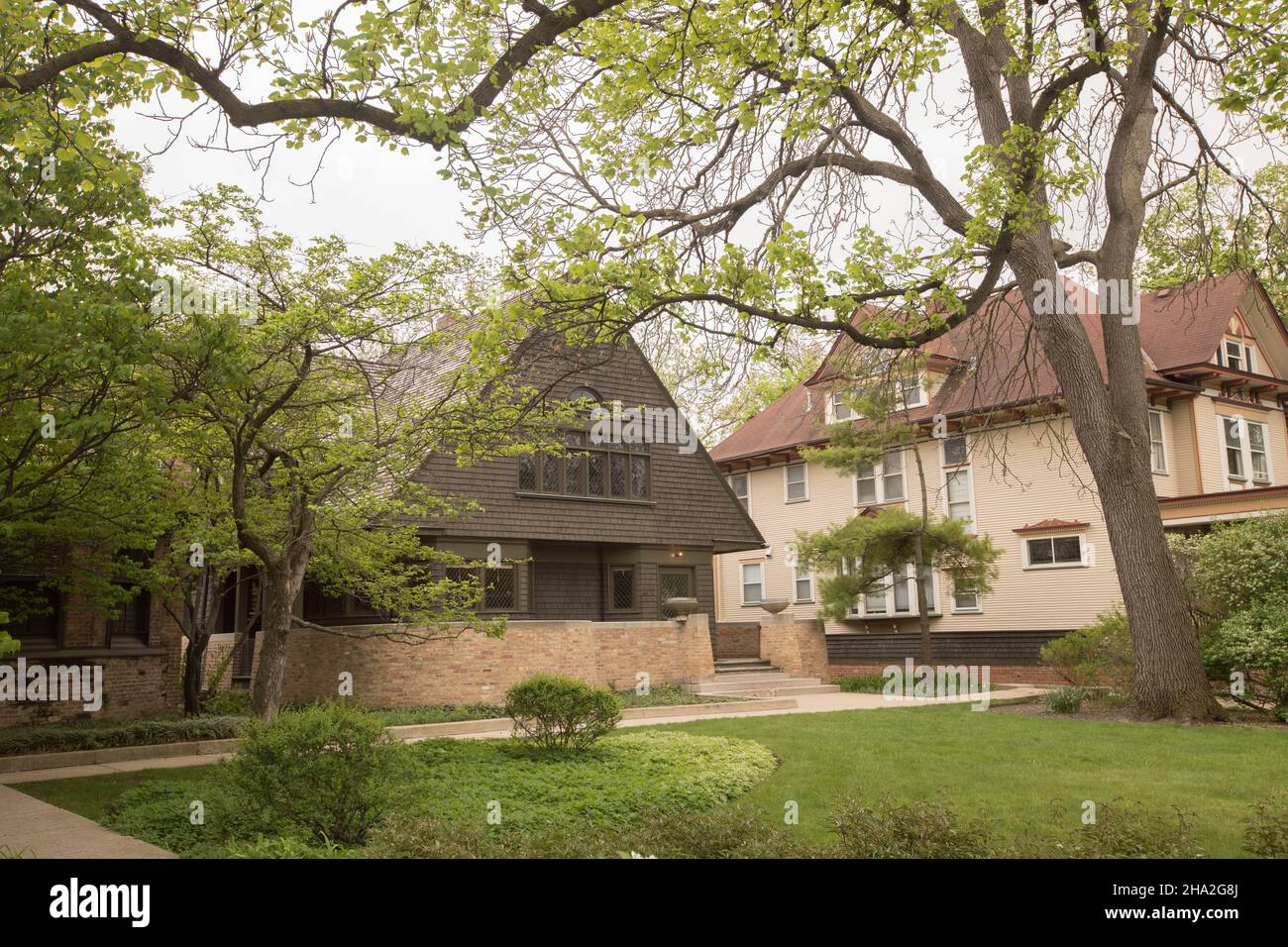 Oak Park Chicago Illinois Frank Lloyd Wright Home and Studio Stock ...