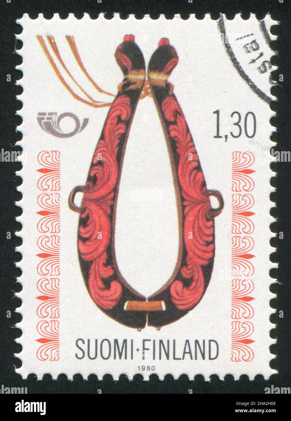 FINLAND - CIRCA 1980: stamp printed by Finland, shows Collar Harness ...