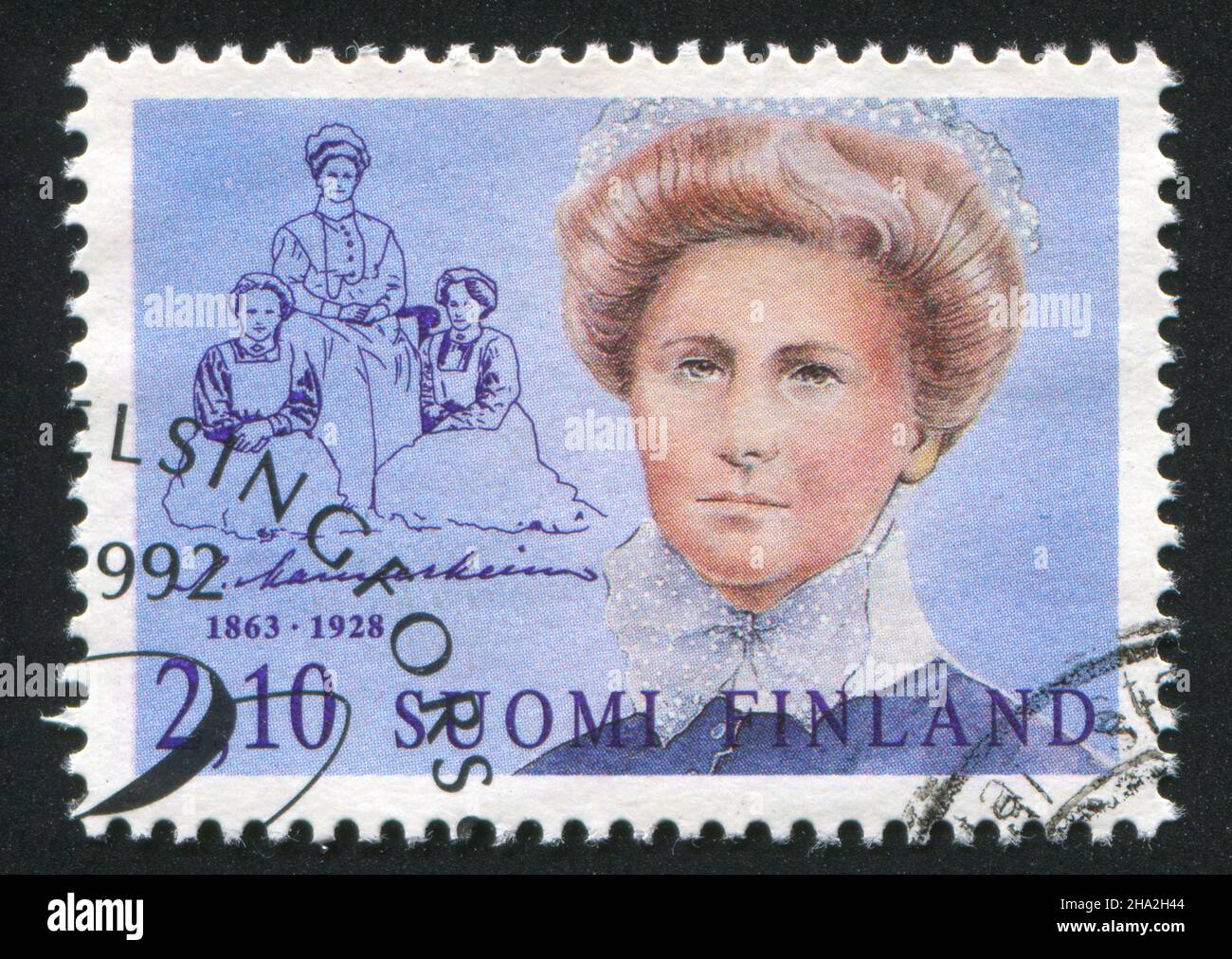 FINLAND - CIRCA 1992: stamp printed by Finland, shows Baroness Sophie ...