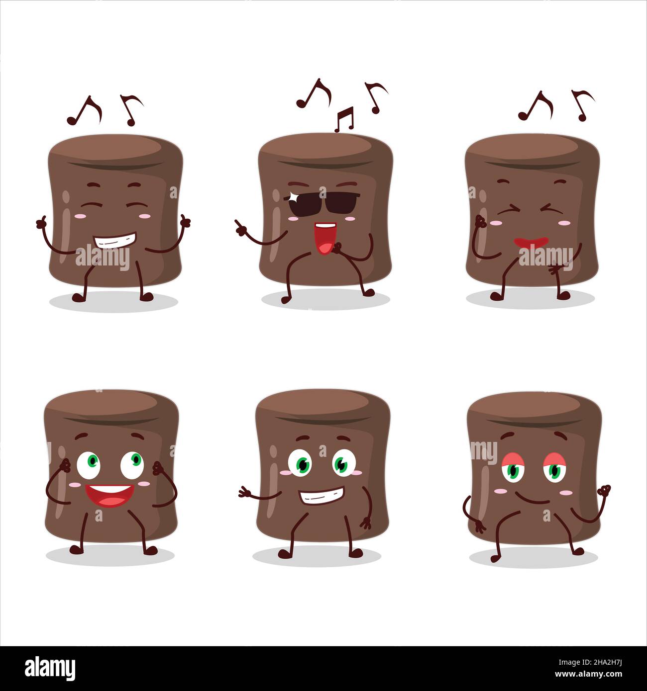 An image of chocolate marshmallow dancer cartoon character enjoying the ...