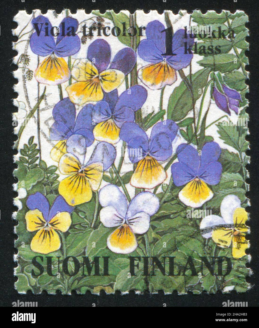 FINLAND - CIRCA 1994: stamp printed by Finland, shows Viola Tricolor ...