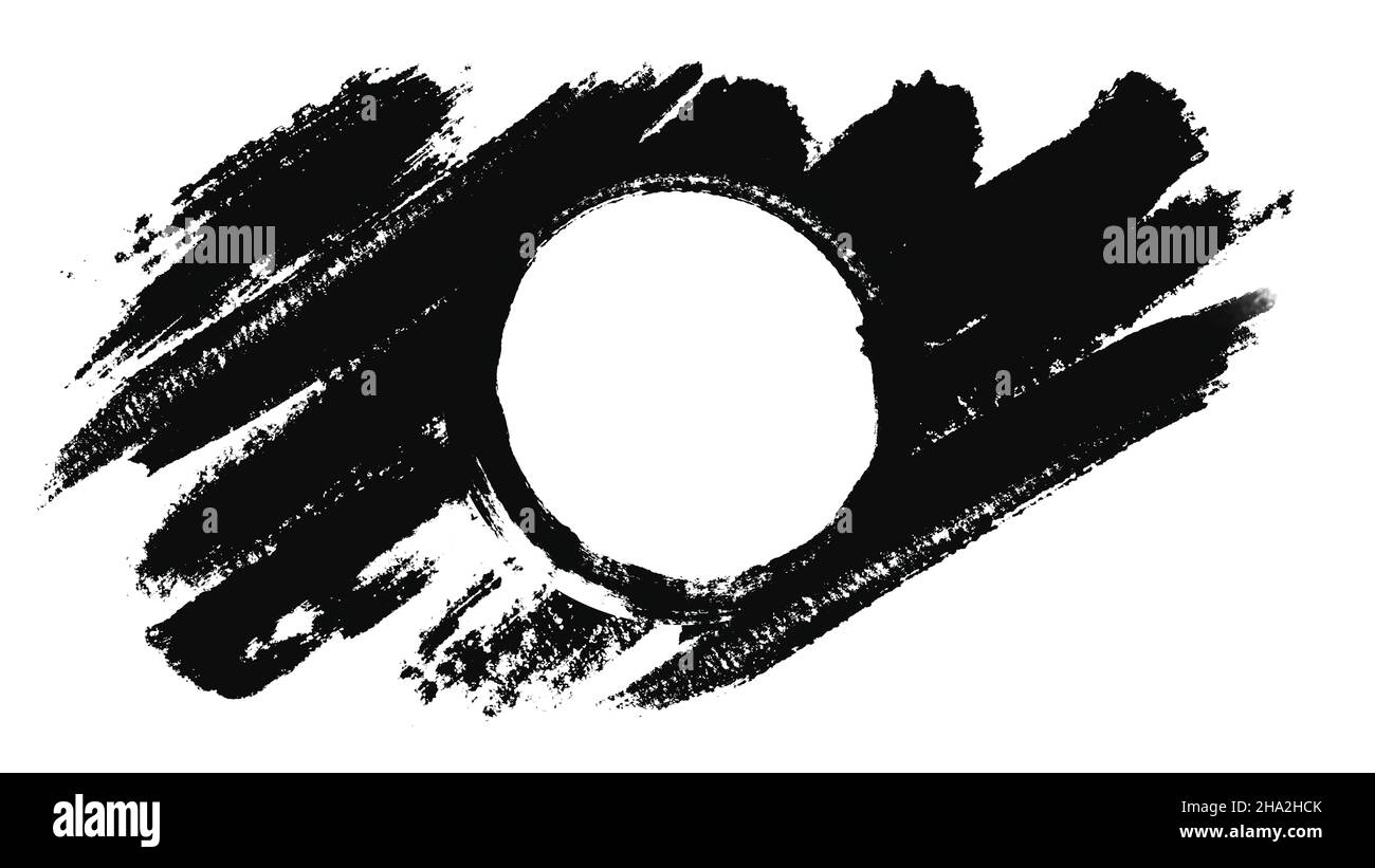 Abstract animation of drawing a circle with a brush. Animation. Circle ...