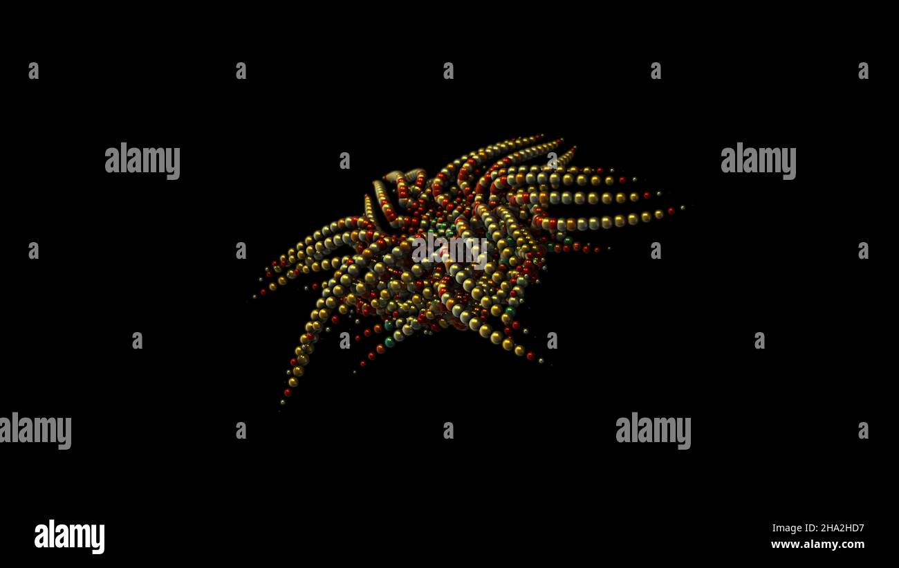 Abstract animation of moving balls. Animation. Moving colored dots in ...