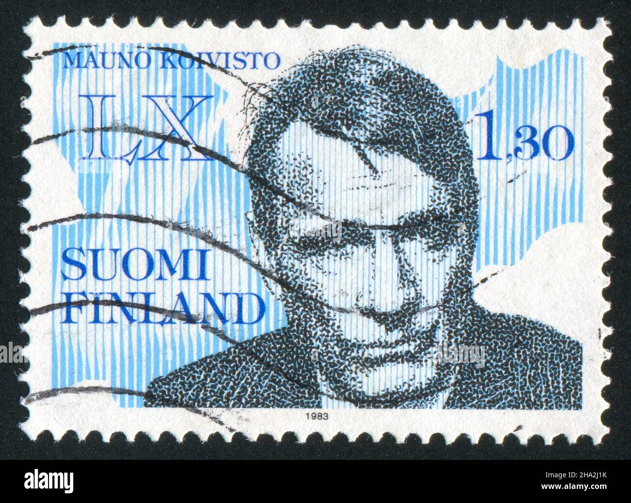 FINLAND - CIRCA 1983: stamp printed by Finland, shows President Mauno ...