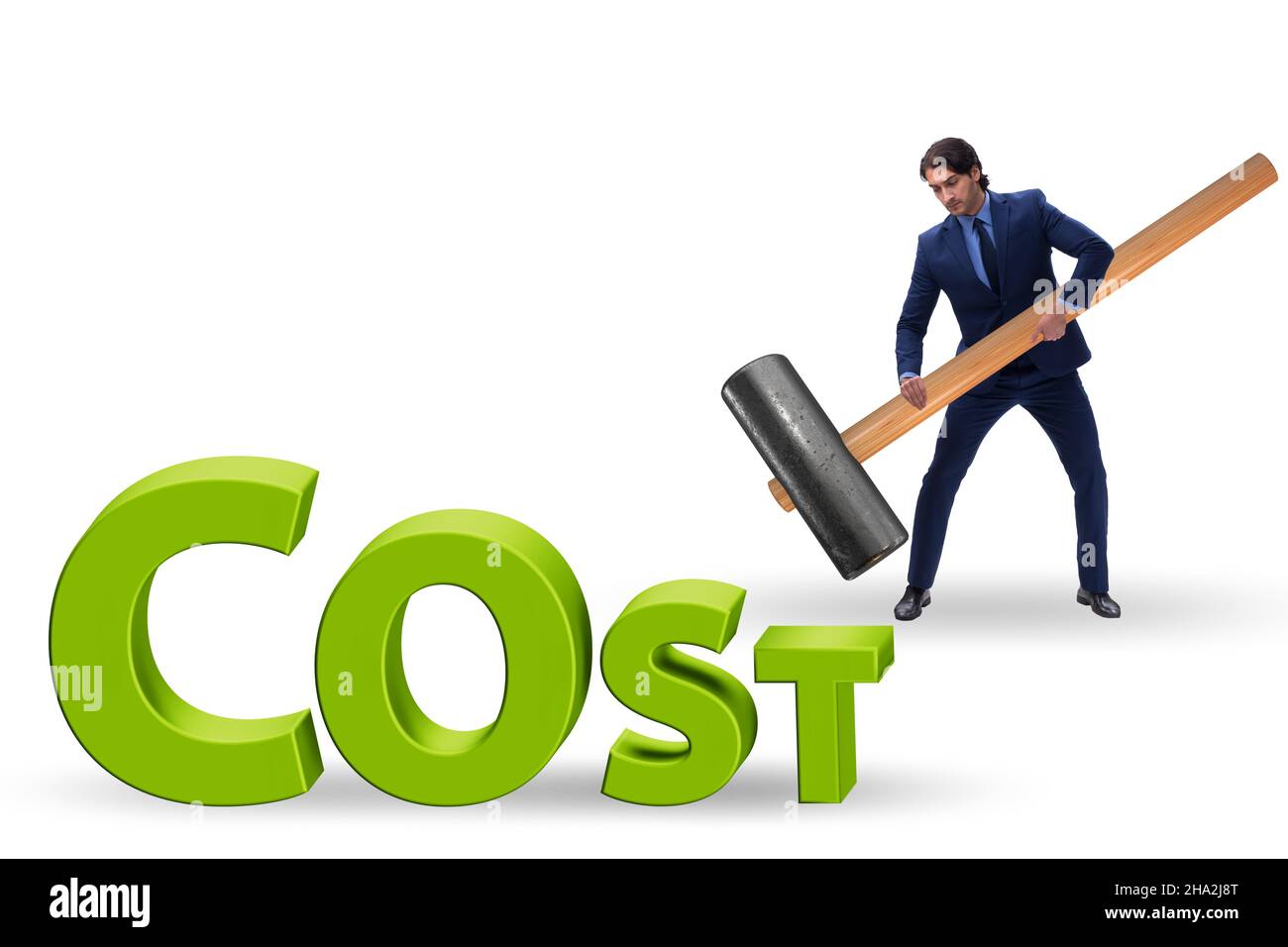 Cost optimisation concept with the falling costs Stock Photo - Alamy