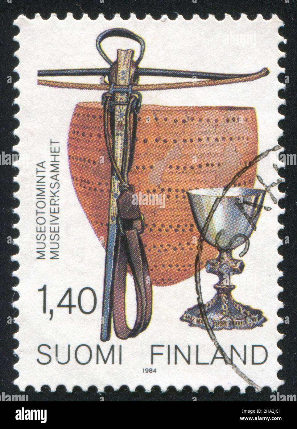 FINLAND - CIRCA 1984: stamp printed by Finland, shows Clay Pot ...