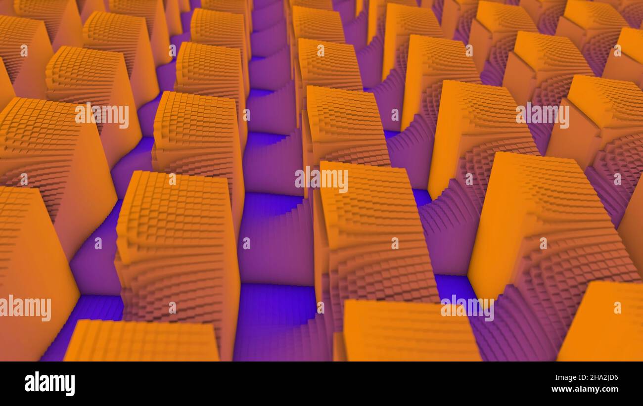 Abstract Background Of Colored Cubes On The Floor Animation Multicolored Abstract Animation Of